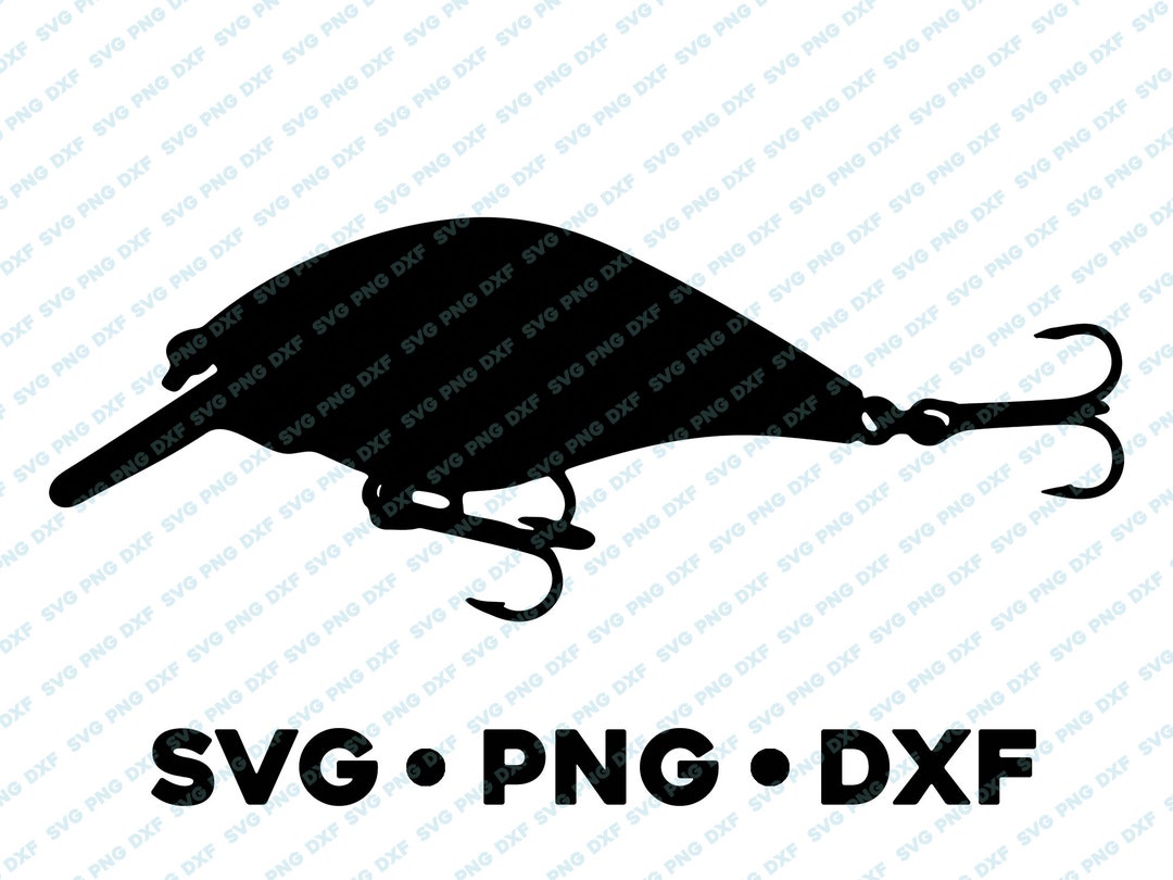 Small Crankbait Lure Bass Fishing SVG PNG DXF Vector Transparent Cameo ...