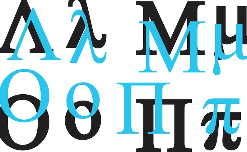 Greek Letters Alphabet Layered by Color SVG PNG DXF Bundle - Etsy