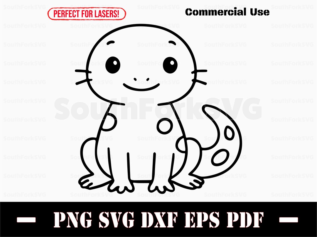 Cute Baby Salamander Svg Png Dxf Eps Pdf Vector Graphic Design Cut ...