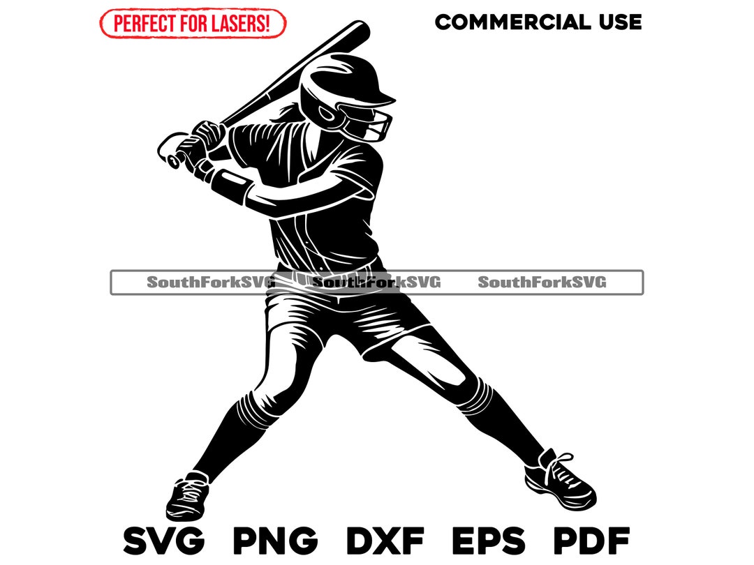 Softball Player Svg Png Dxf Eps Pdf | Transparent Graphic Design Cut ...