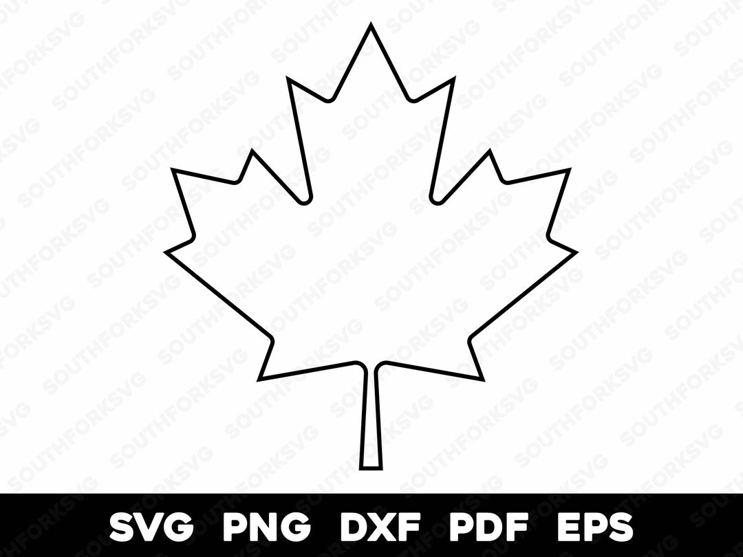 Canadian Flag Maple Leaf Outline | Svg Png Dxf Eps Pdf | Vector Graphic ...