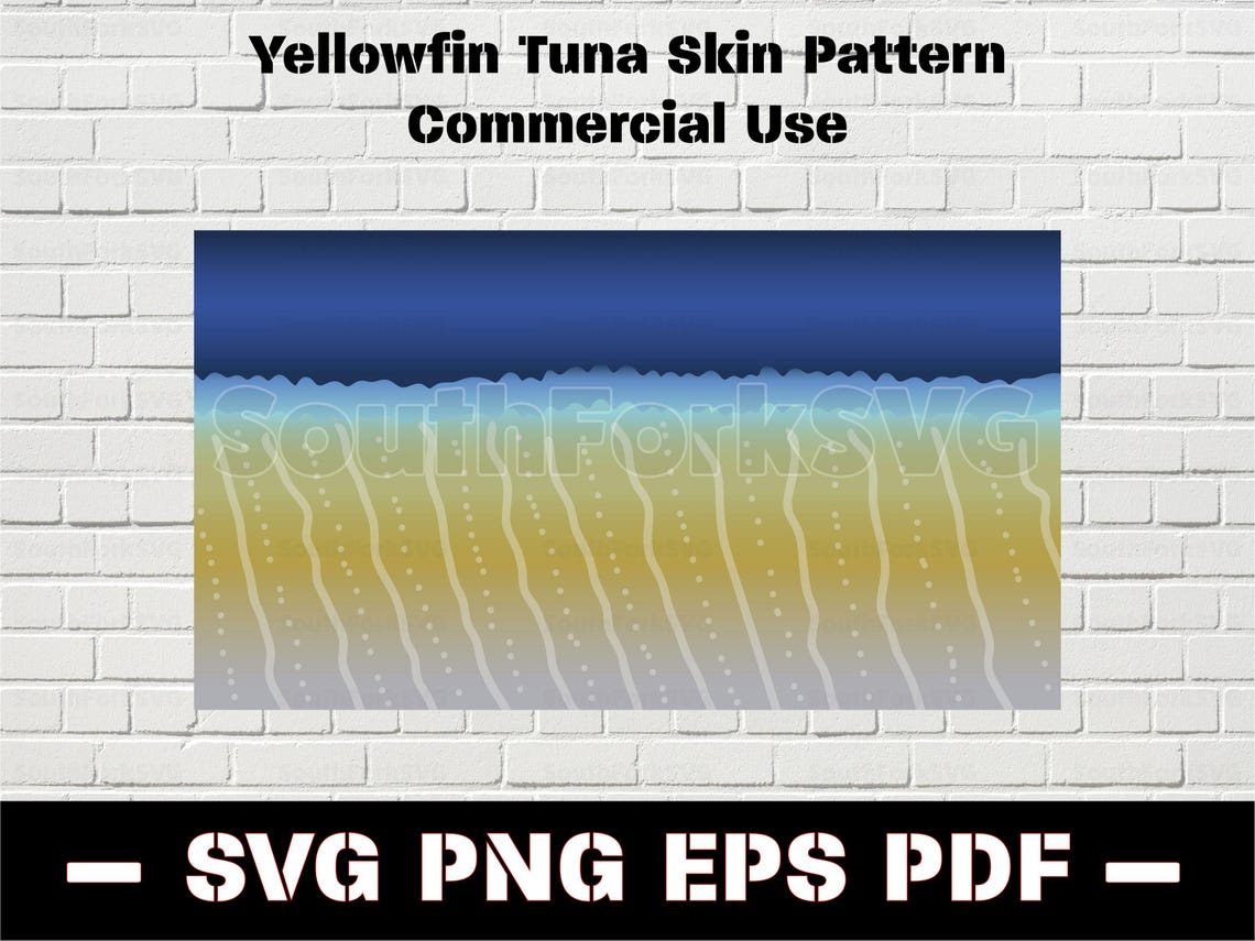Yellowfin Tuna Skin Pattern Svg Png Eps Pdf | Saltwater Game Fish ...