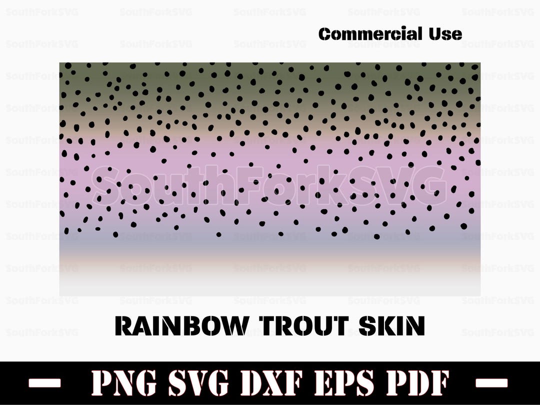 Rainbow Trout Skin Pattern Svg Png Dxf Eps Pdf | Rainbow Brook Brown ...