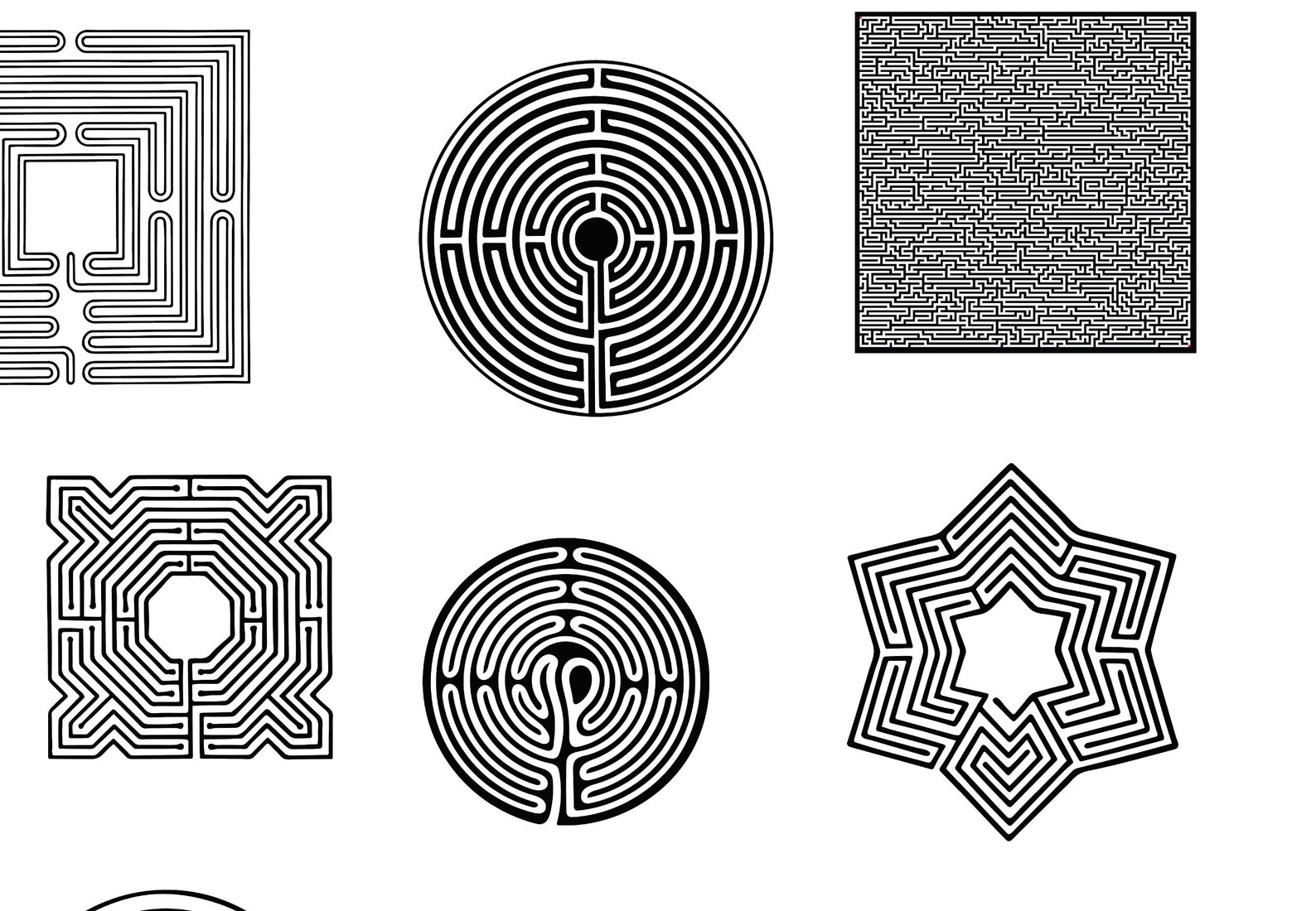 Mazes & Labyrinths Bundle SVG PNG DXF Symbol Vector - Etsy