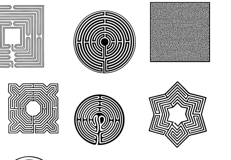 Mazes & Labyrinths Bundle SVG PNG DXF Symbol Vector - Etsy