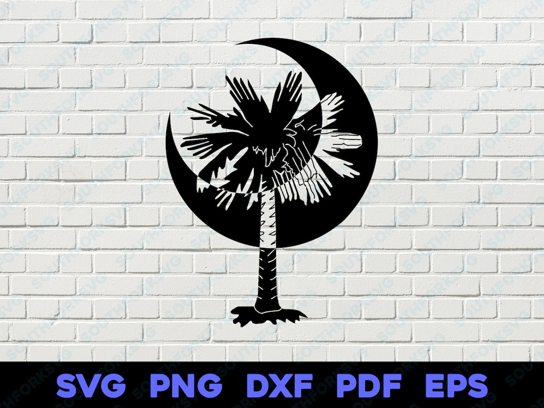 South Carolina State Flag Shape Svg Png Dxf Eps Pdf Vector Graphic ...