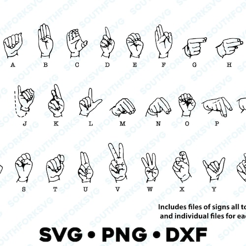 American Sign Language Svg ASL Svg Sign Language Hand Sign - Etsy Canada