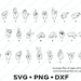 Vintage American Sign Language Alphabet SVG PNG DXF Cut File Silhouette ...