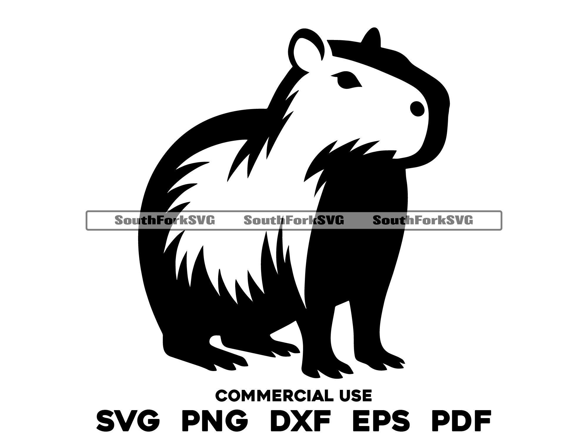 Capybara Design Svg Png Dxf Eps Pdf Vector Graphic Cut File Laser Clip ...