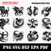 Complete Black Ink Zodiac Signs Symbol Bundle Svg Png Dxf Pdf Eps ...