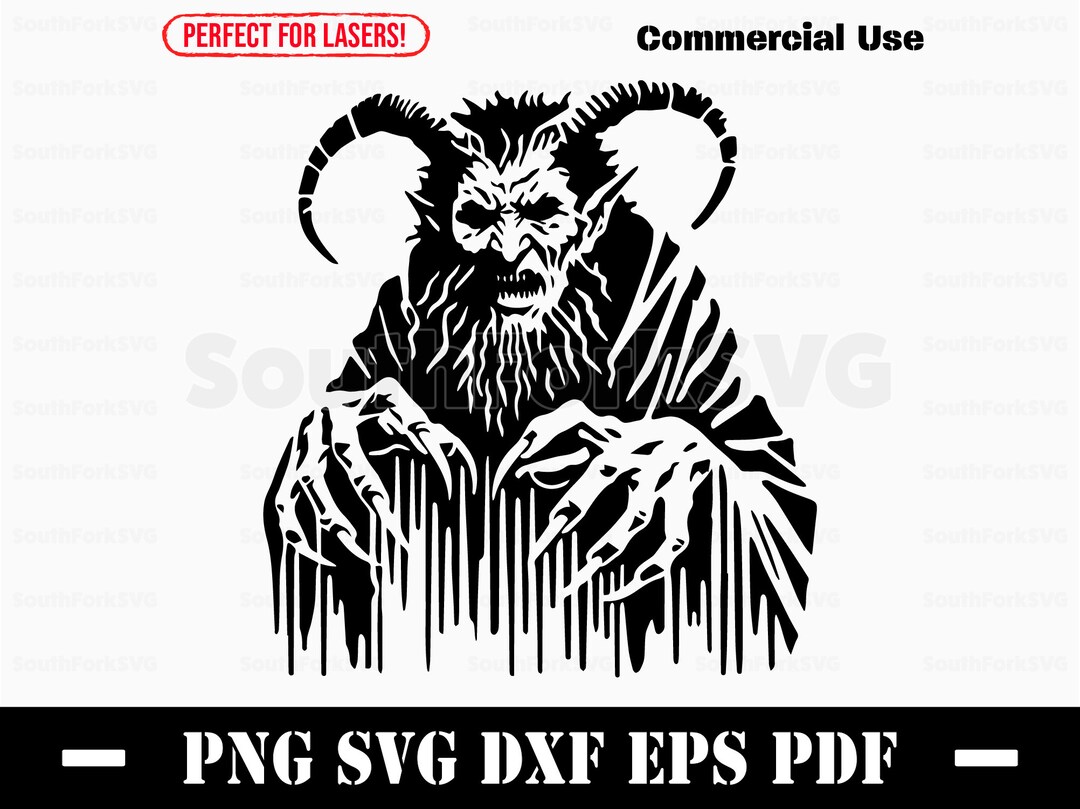 Demon Devil Lucifer Svg Png Dxf Eps Pdf Files Cut Print Laser Engraving ...
