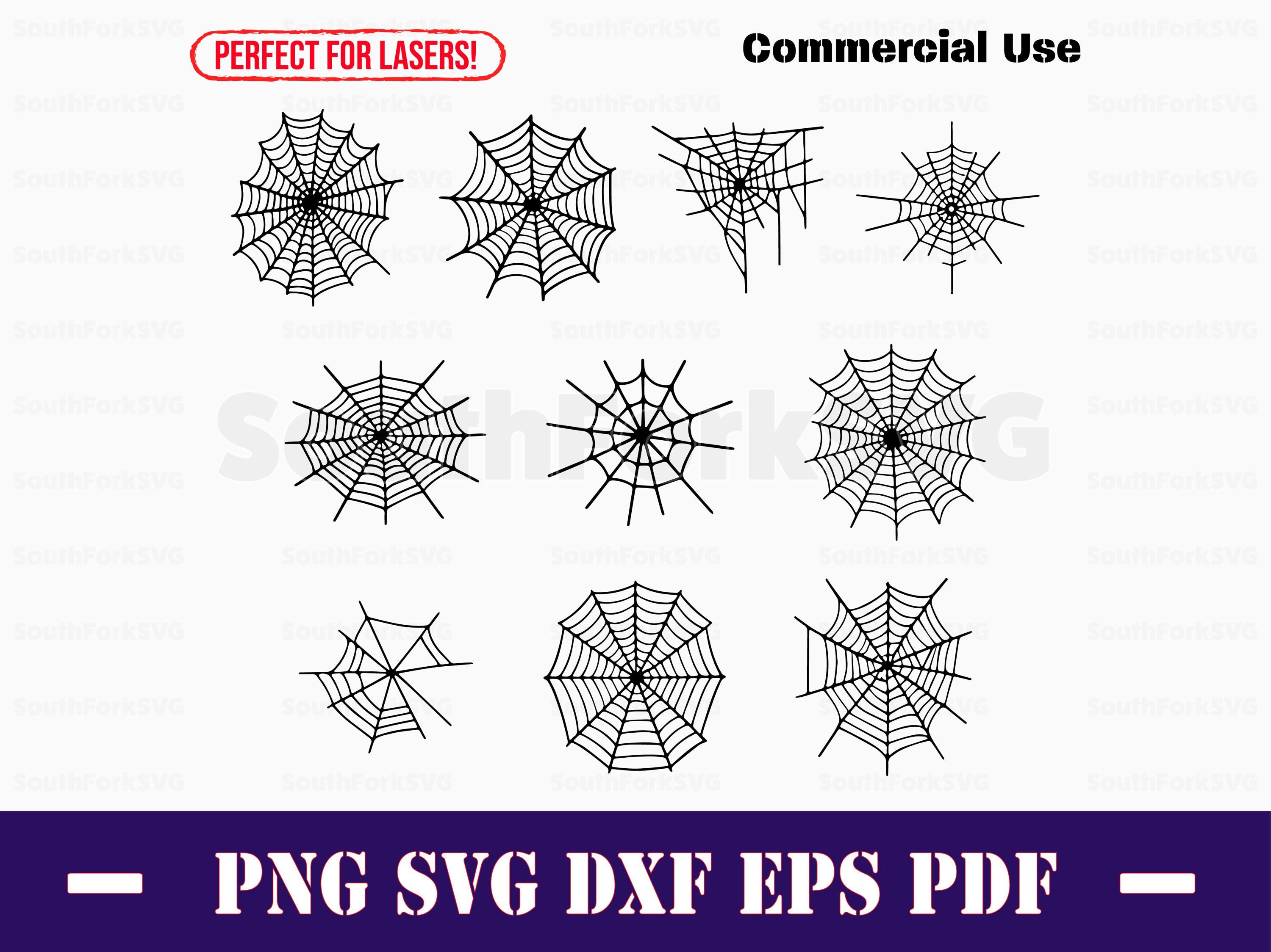 Simple Spider Web Bundle Svg Png Dxf Eps Pdf | Vector Graphic Design ...