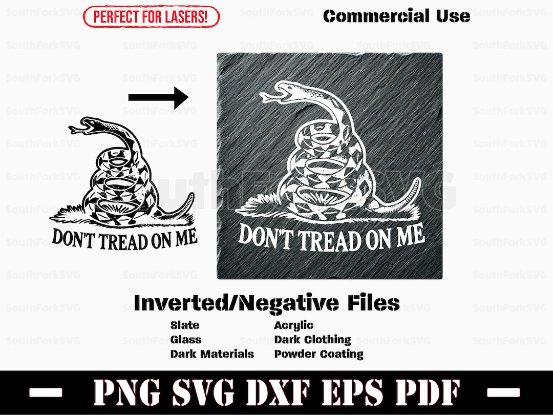 Inverted Don't Tread on Me Rattlesnake Gadsden Flag | Svg Png Dxf Eps ...