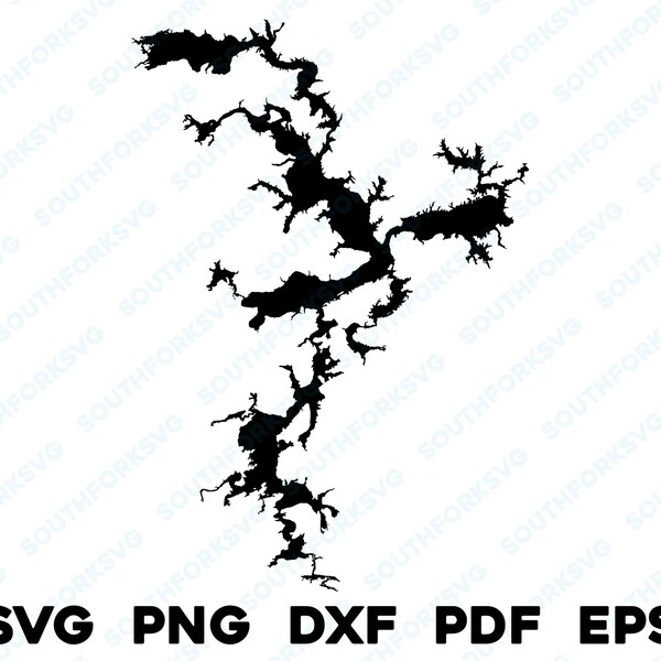 Fishing Map Oklahoma - Etsy