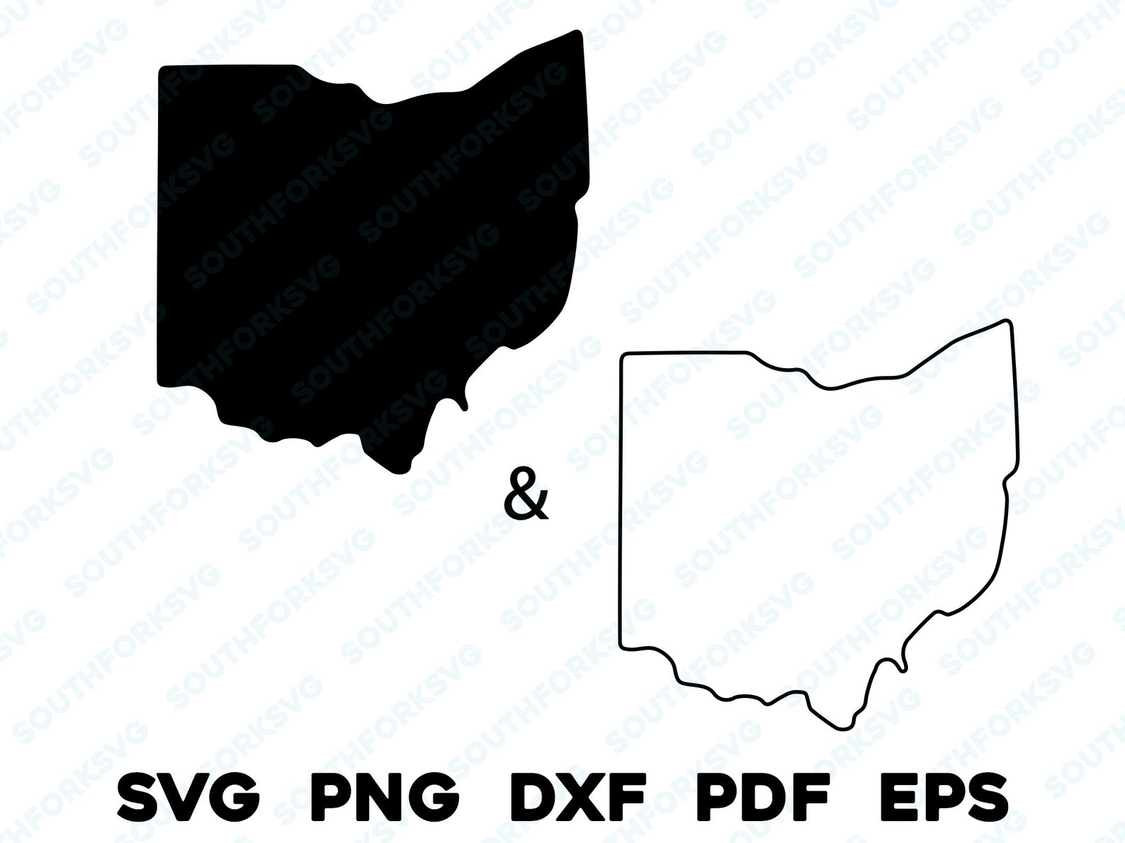 Simple Ohio State Silhouette & Outline Shapes Svg Png Dxf Pdf - Etsy