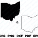 Simple Ohio State Silhouette & Outline Shapes Svg Png Dxf Pdf Eps ...