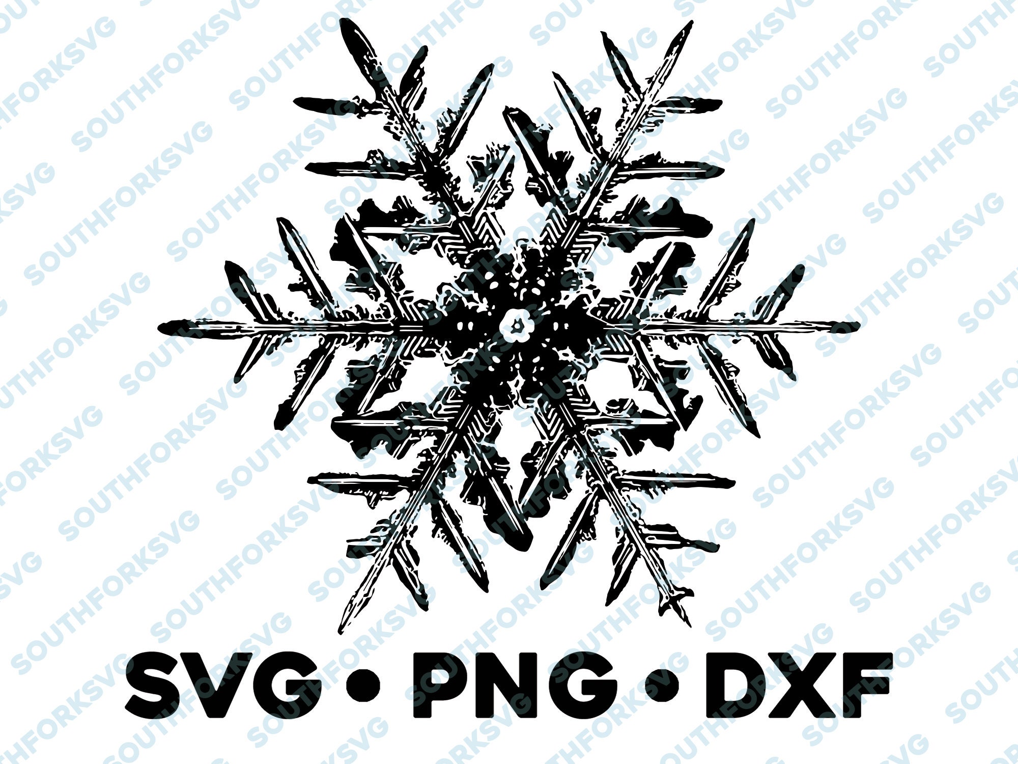 Snowflake Realistic SVG PNG DXF graphic vector transparent | Etsy