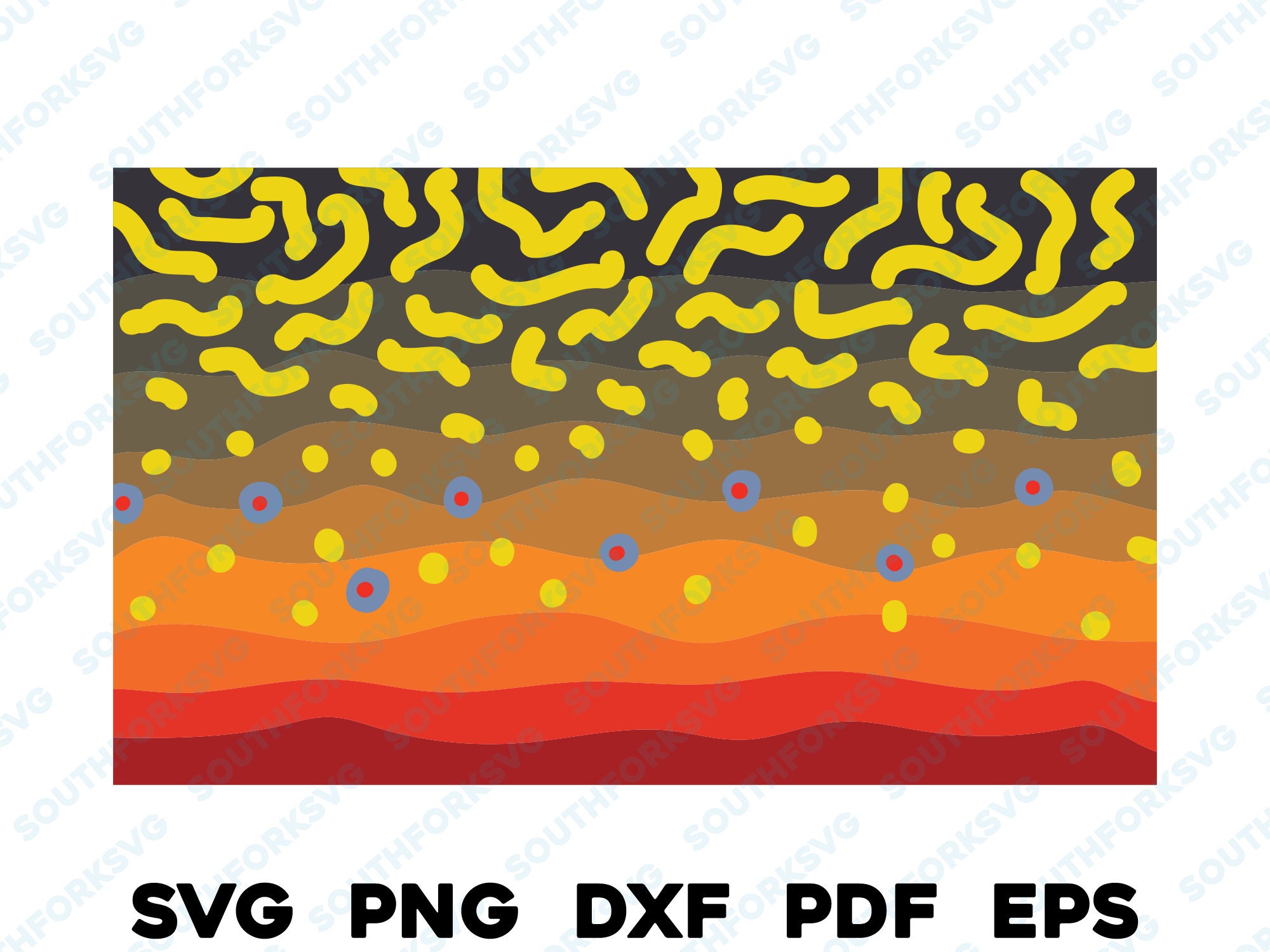 Brook Trout Skin Pattern Svg Png Dxf Eps Pdf Rainbow Brook - Etsy