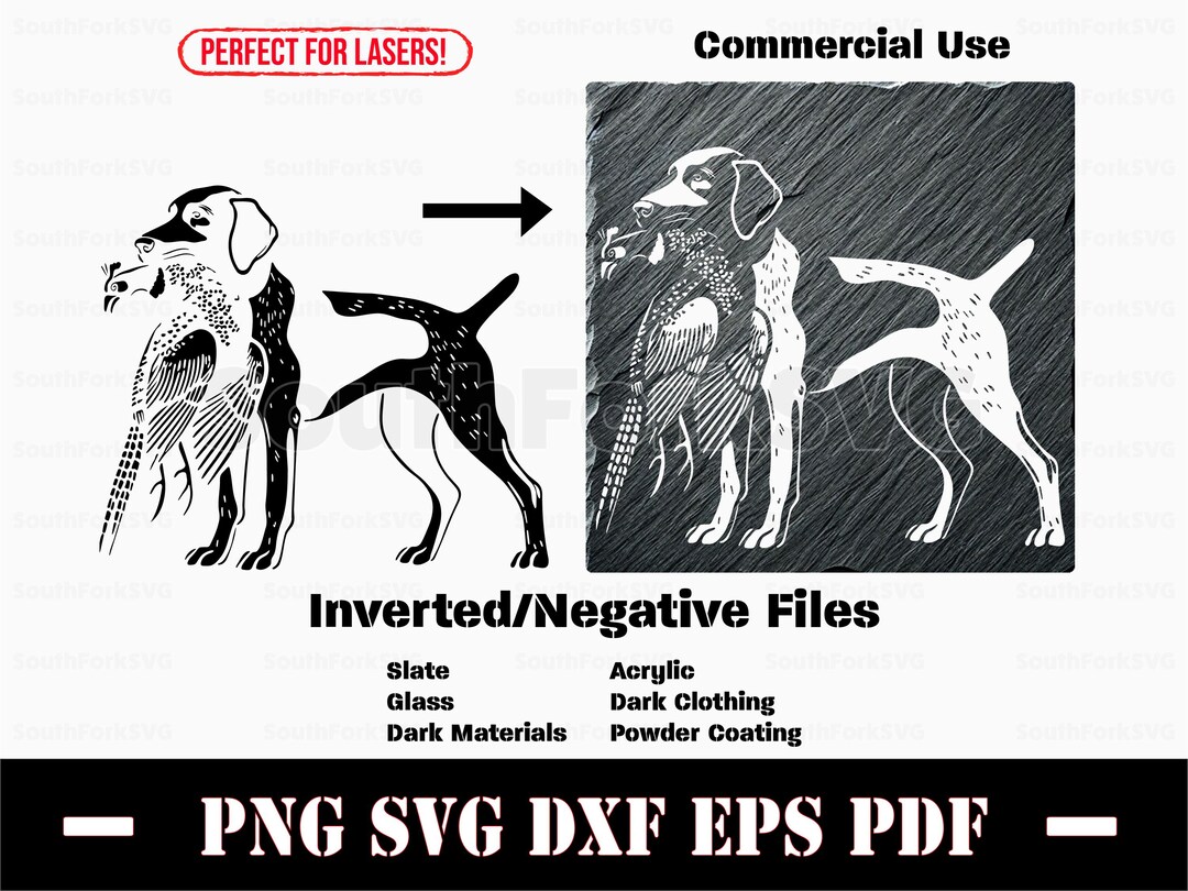 Inverted German Shorthaired Pointer Pheasant Svg Png Dxf Eps Pdf ...