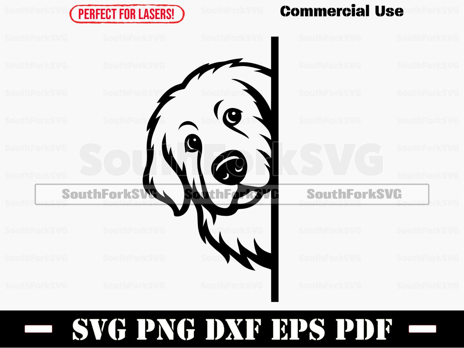 Peering Peeking Great Pyrenees Dog Svg Png Dxf Eps Pdf | Vector Graphic ...