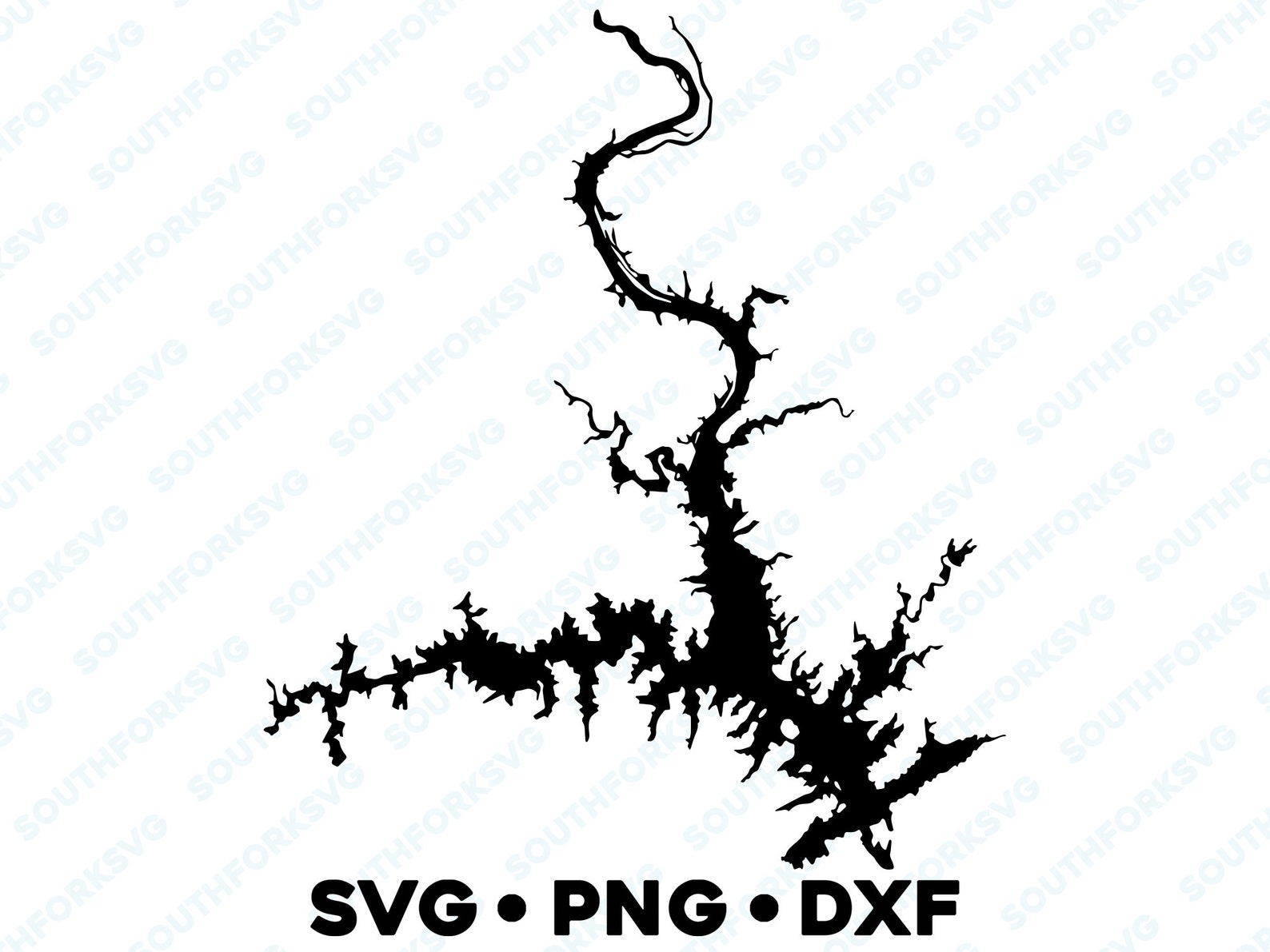 Lake Harding Georgia Map Shape Silhouette SVG PNG DXF Vector | Etsy