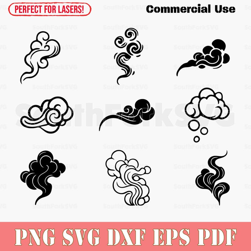 Engraved Ring Clouds - Etsy