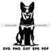 Blue Heeler Sitting Design 2 | Svg Png Dxf Eps Pdf | Vector Graphic Cut ...