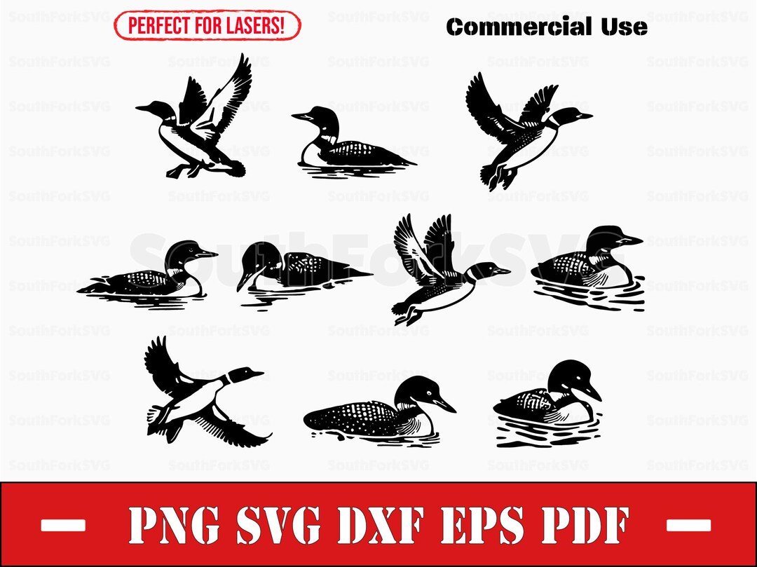 Simple Loon Design Bundle Svg Png Dxf Eps Pdf | Vector Graphic Design ...