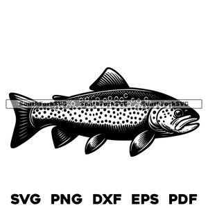 Brown Trout Design 15 | Svg Png Dxf Eps Pdf | Transparent Vector ...