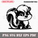 Cute Skunk Svg Png Dxf Eps Pdf | Vector Graphic Cut File Laser Clip Art ...