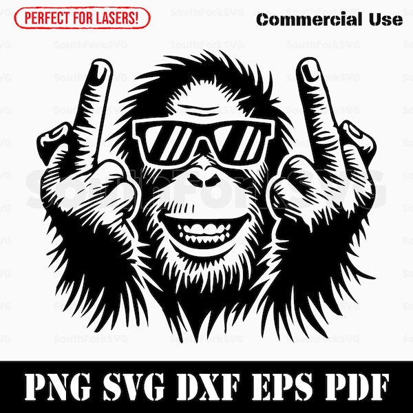 Affe mittelfinger - Etsy.de