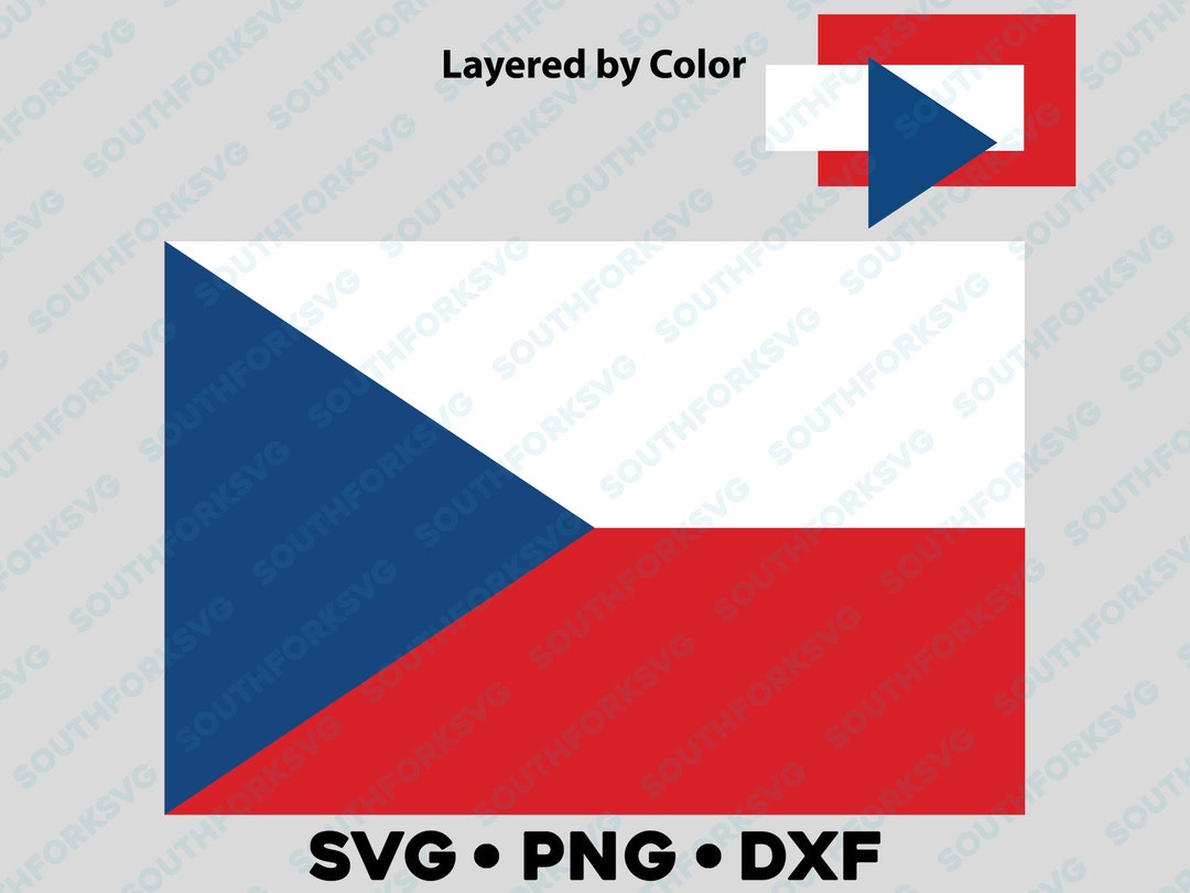 Czech Republic National Country Flag Svg Png Dxf Layered by - Etsy