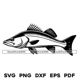 Snook Fish Design Svg Png Dxf Eps Pdf | Laser Engrave Cut Print Files ...