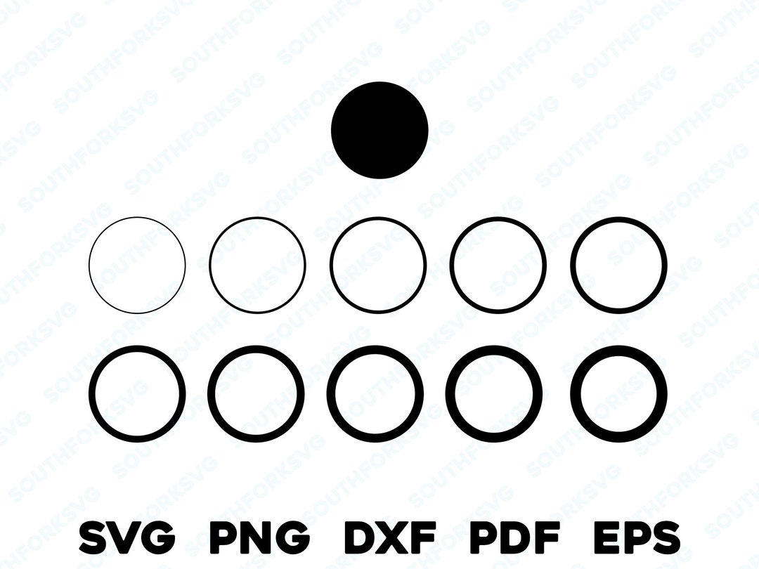 Circle Line Stroke Bundle | Svg Png Dxf Eps Pdf | Vector Graphic Design ...