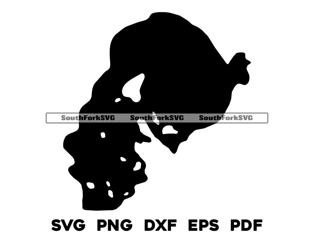 Madalaine Lake Ontario Canada Map Shape Silhouette Svg Png Dxf Pdf Eps ...