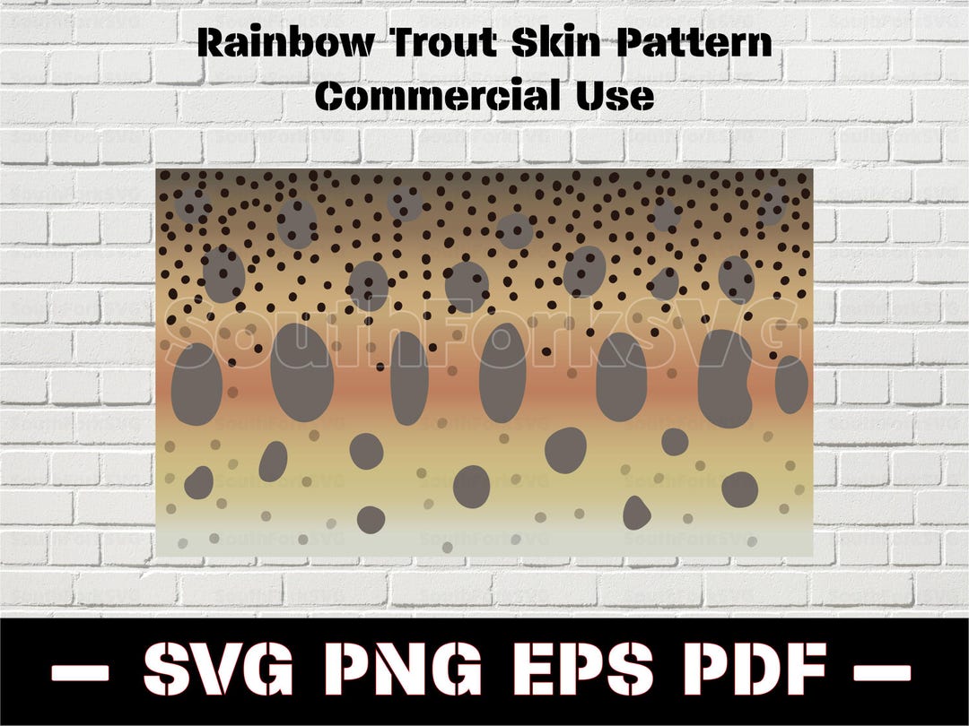 Rainbow Trout Parr Skin Pattern Svg Png Eps Pdf | Cutthroat Trout ...