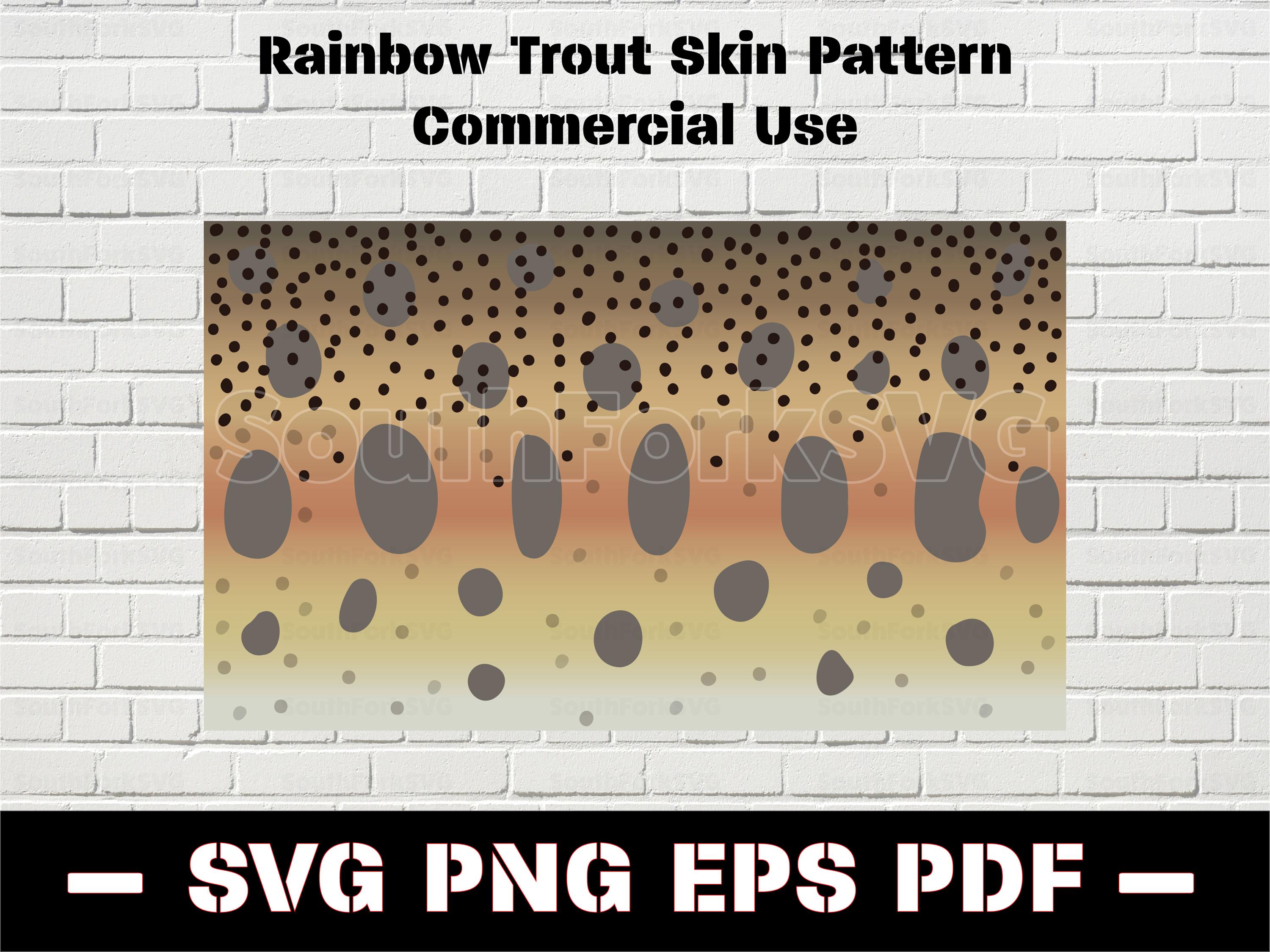 Rainbow Trout Parr Skin Pattern Svg Png Eps Pdf | Cutthroat Trout ...