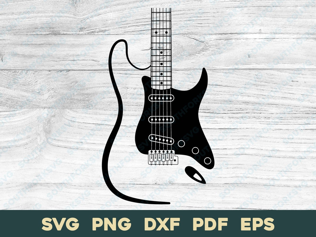 Electric Guitar Design 1 | Svg Png Dxf Eps Pdf | Guitarist Vector ...