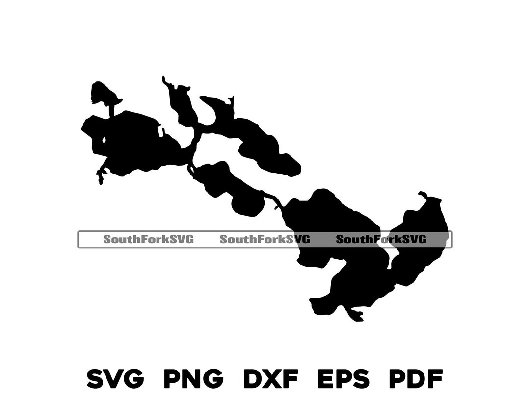 Barbee Lakes Indiana Map Shape Outline Silhouette Svg Png Dxf Pdf Eps ...