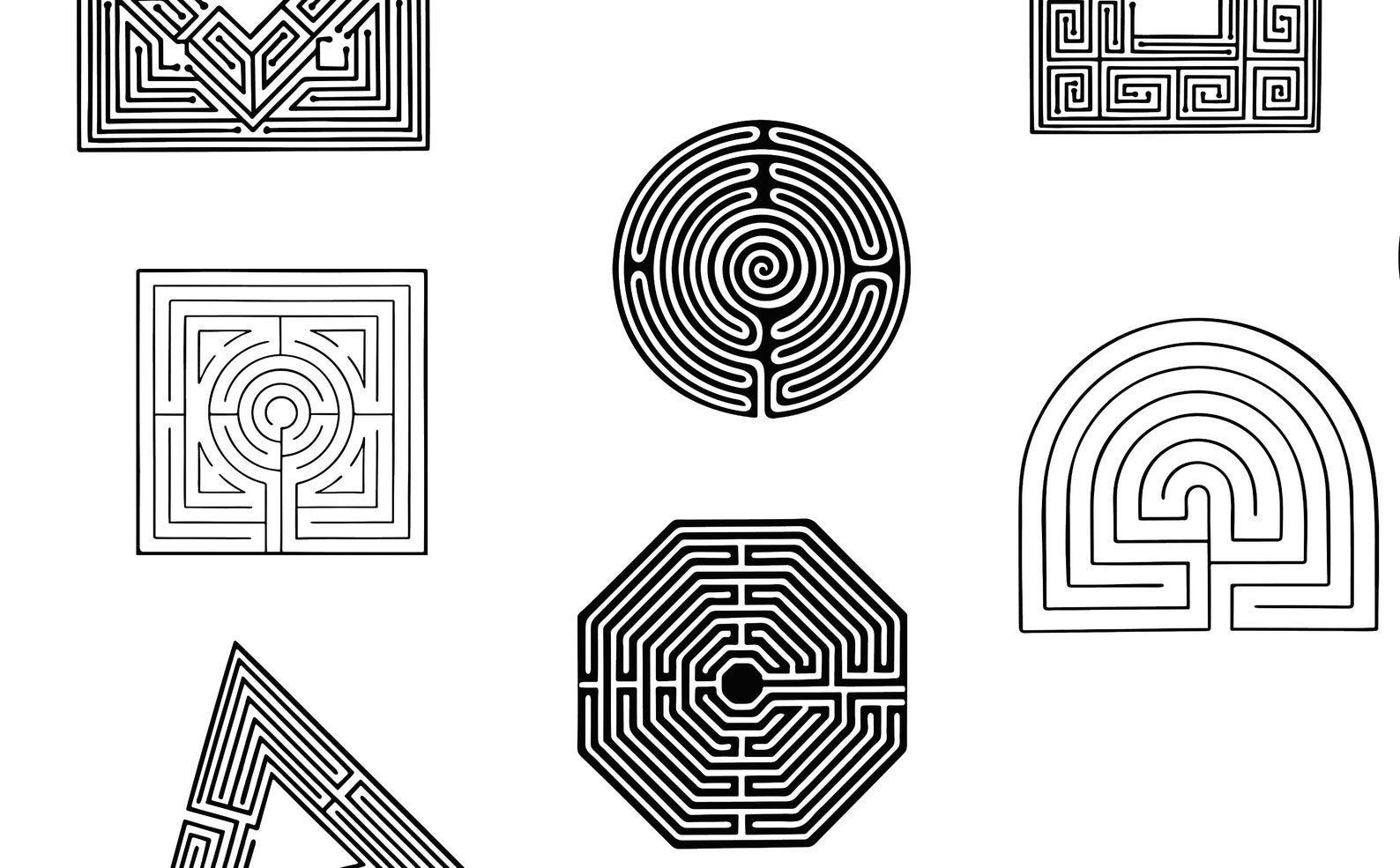 Mazes & Labyrinths Bundle SVG PNG DXF Symbol Vector - Etsy