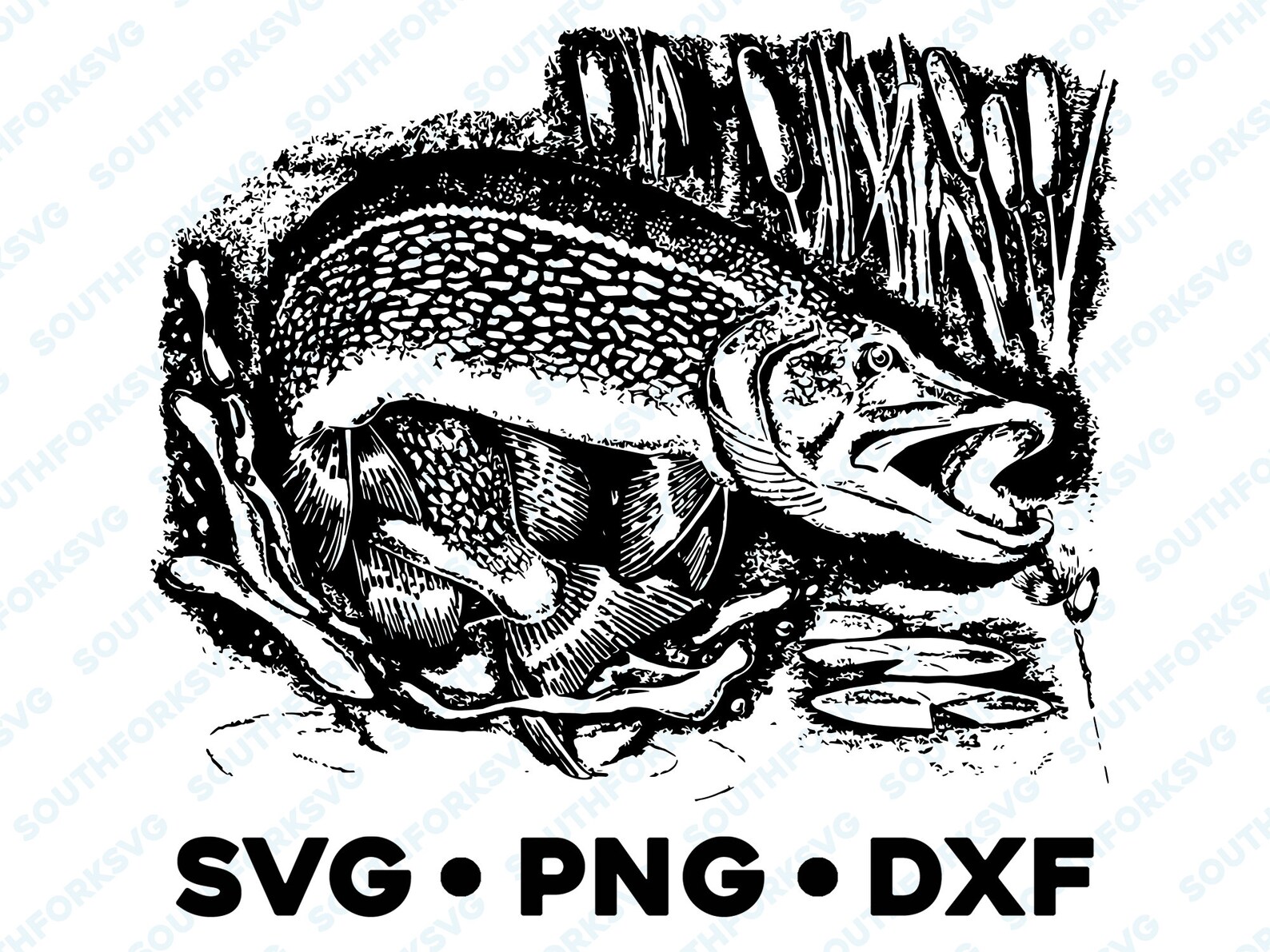 Northern Pike Muskie Pickerel Musky SVG PNG DXF Vector - Etsy Canada