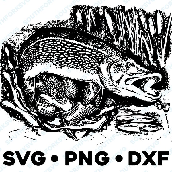 Musky Muskie Vector - Etsy