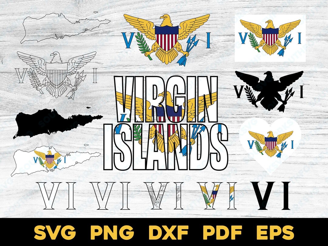 Virgin Islands Design Bundle Svg Png Dxf Pdf Eps | St. Croix Flag ...
