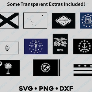 Complete All USA 50 States Flags + Territories Mega Bundle Svg Png Dxf ...