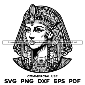 Cleopatra Svg Png Dxf Eps Pdf | Vector Graphic Design Cut Print Dye Sub ...