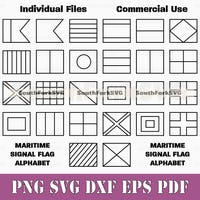 Nautical Maritime Naval Alphanumeric Signal Flags SVG Cut Files Vector ...