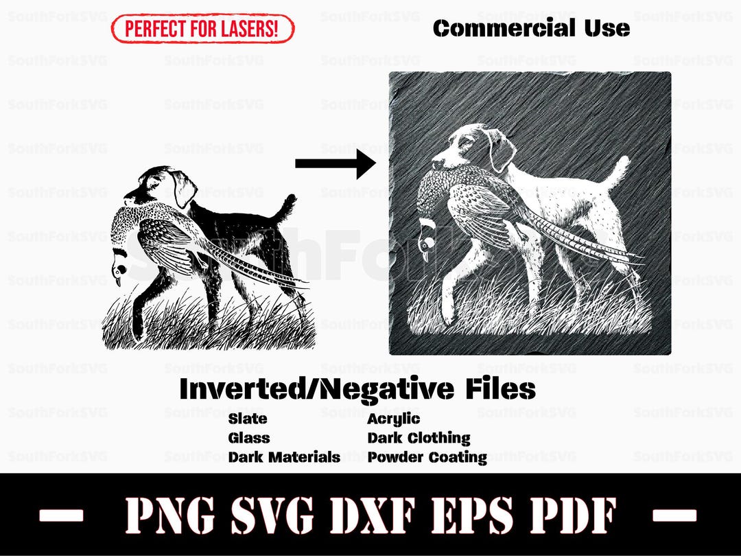 Inverted German Shorthaired Pointer GSP Pheasant Svg Png Dxf Eps Pdf ...