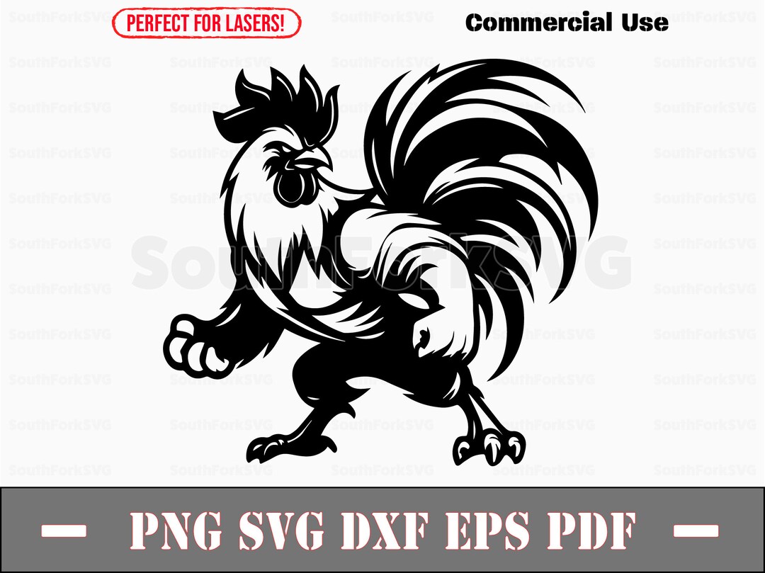 Angry Rooster Middle High School Sports Team Mascot Svg Png Dxf Eps Pdf ...