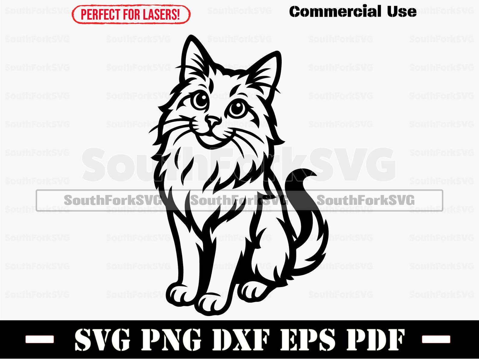 Siberian Cat Begging Svg Png Dxf Eps Pdf | Vector Graphic Cut Print ...