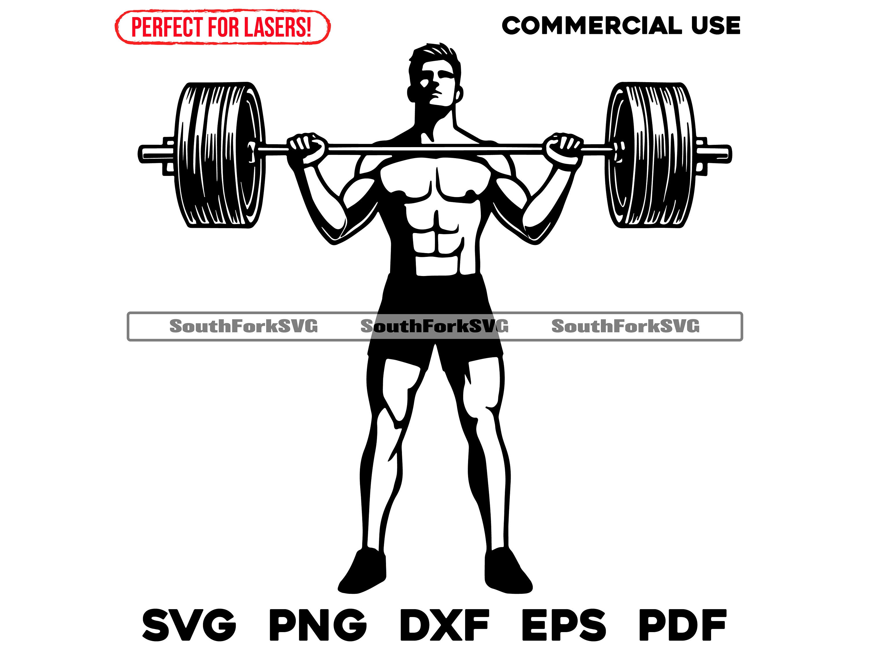 Weightlifter Design Files | Svg Png Dxf Eps Pdf | Transparent Vector ...